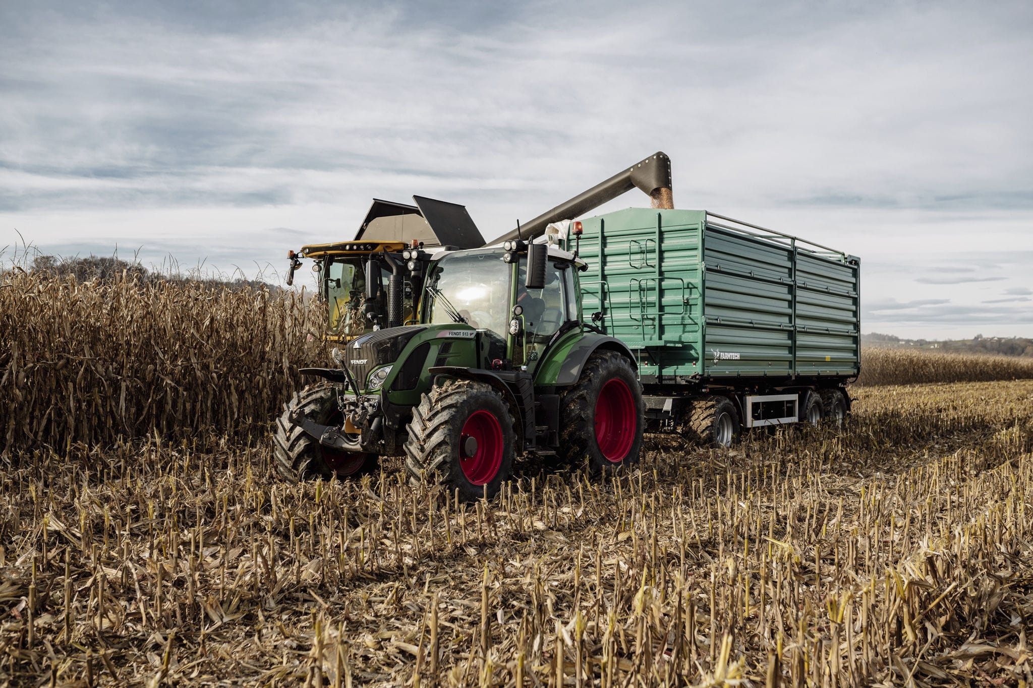 Profile trailer - DDK 2400 - Farmtech - rim / 3-axle / handling