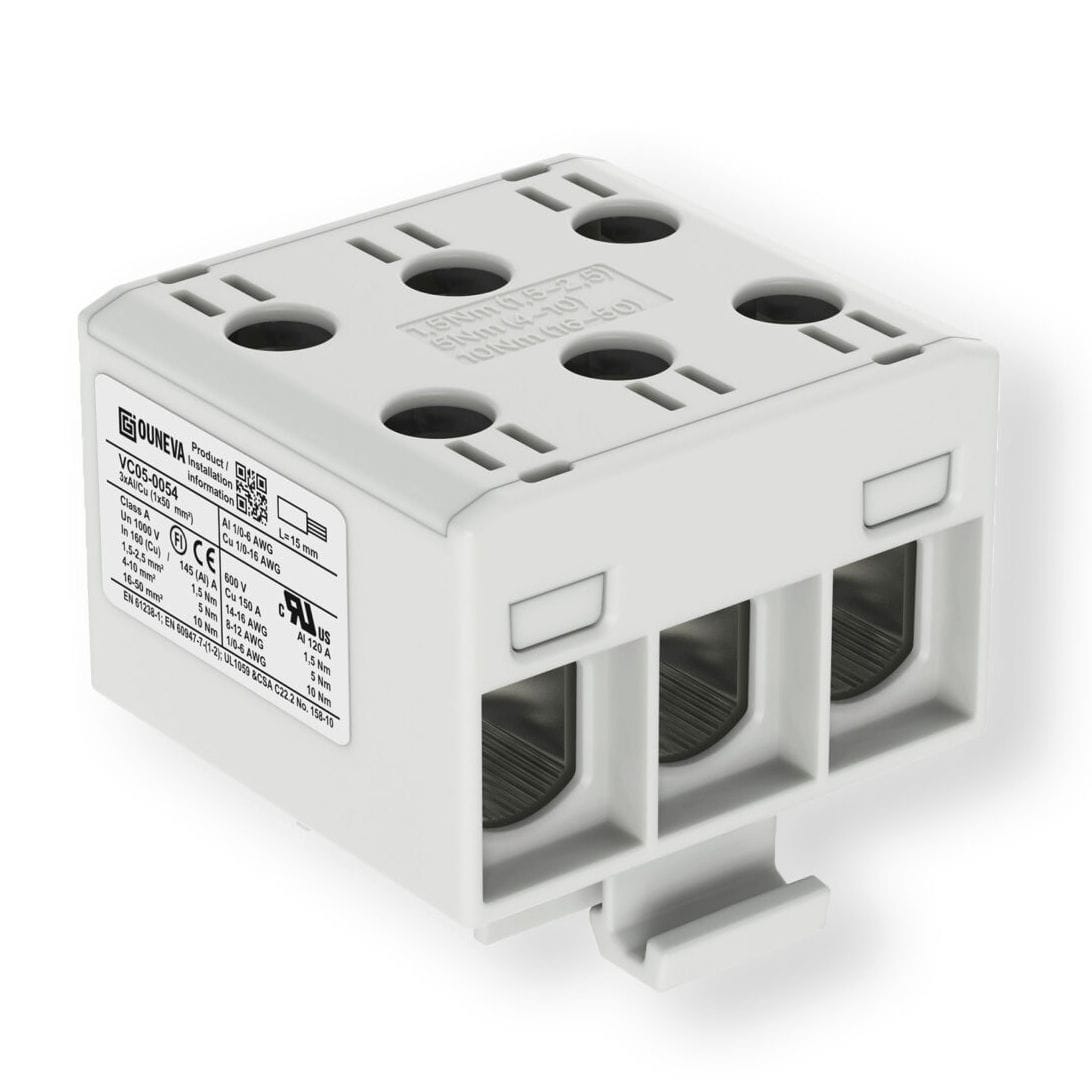 Power terminal block - VC05-0054 - ZELEC - DIN rail-mounted / screw ...