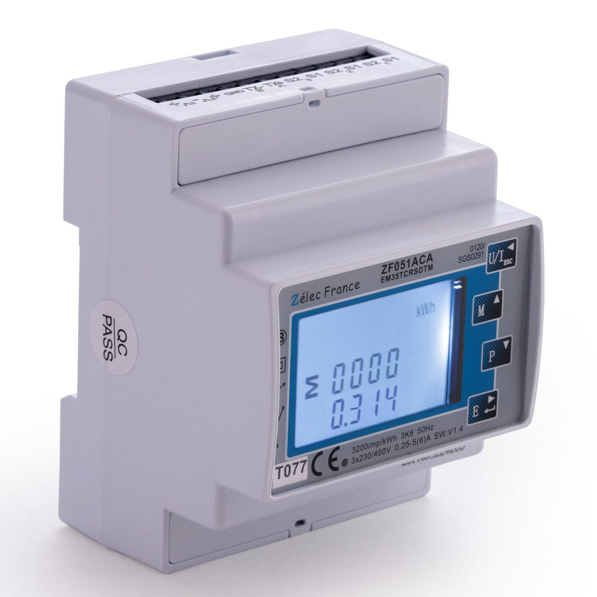 Three-phase electric energy meter - EM35TCRSDTM - ZELEC - single-phase ...