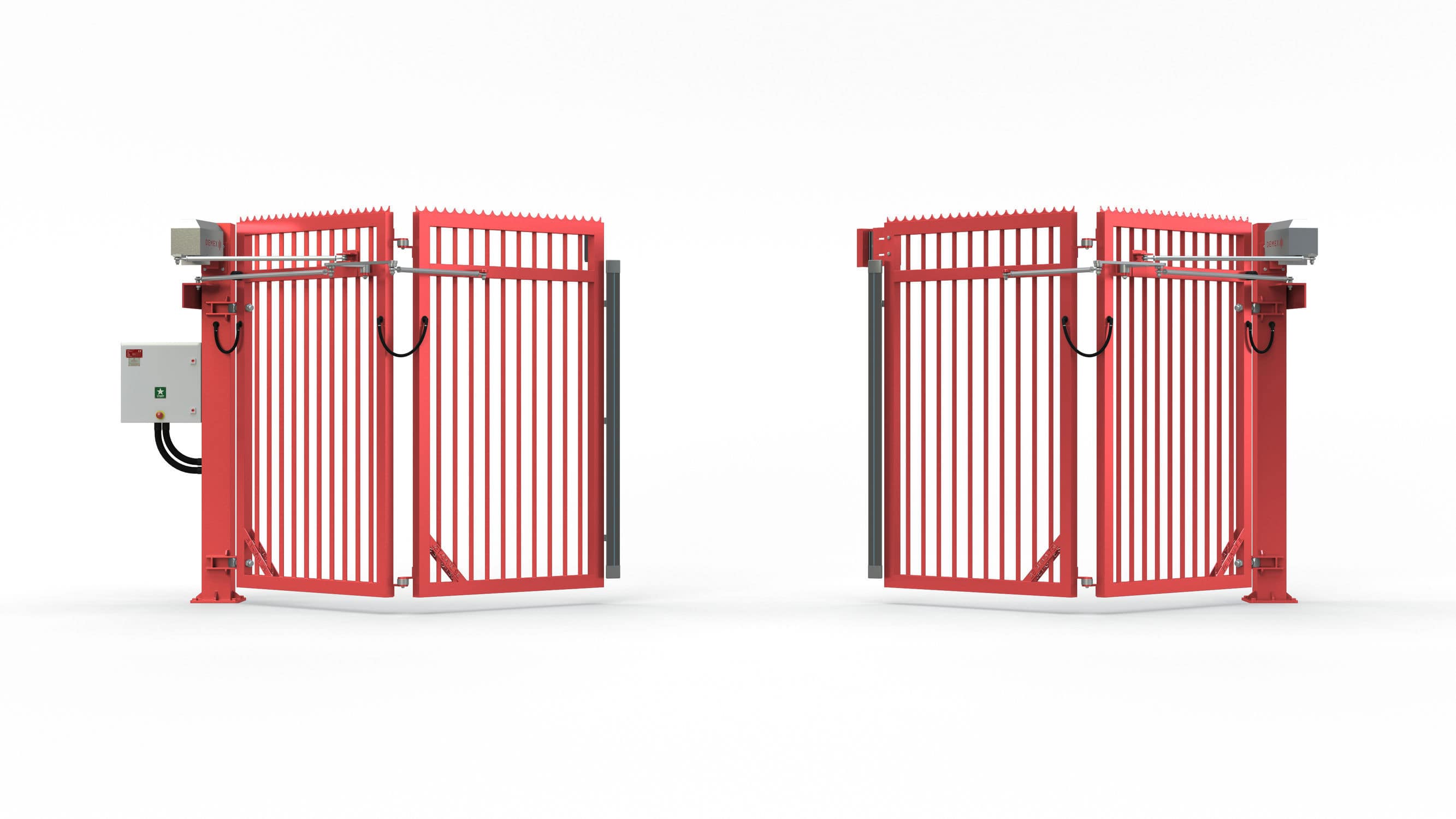 Folding gate - JET-GATE - DEMEX - motorized / for access control ...