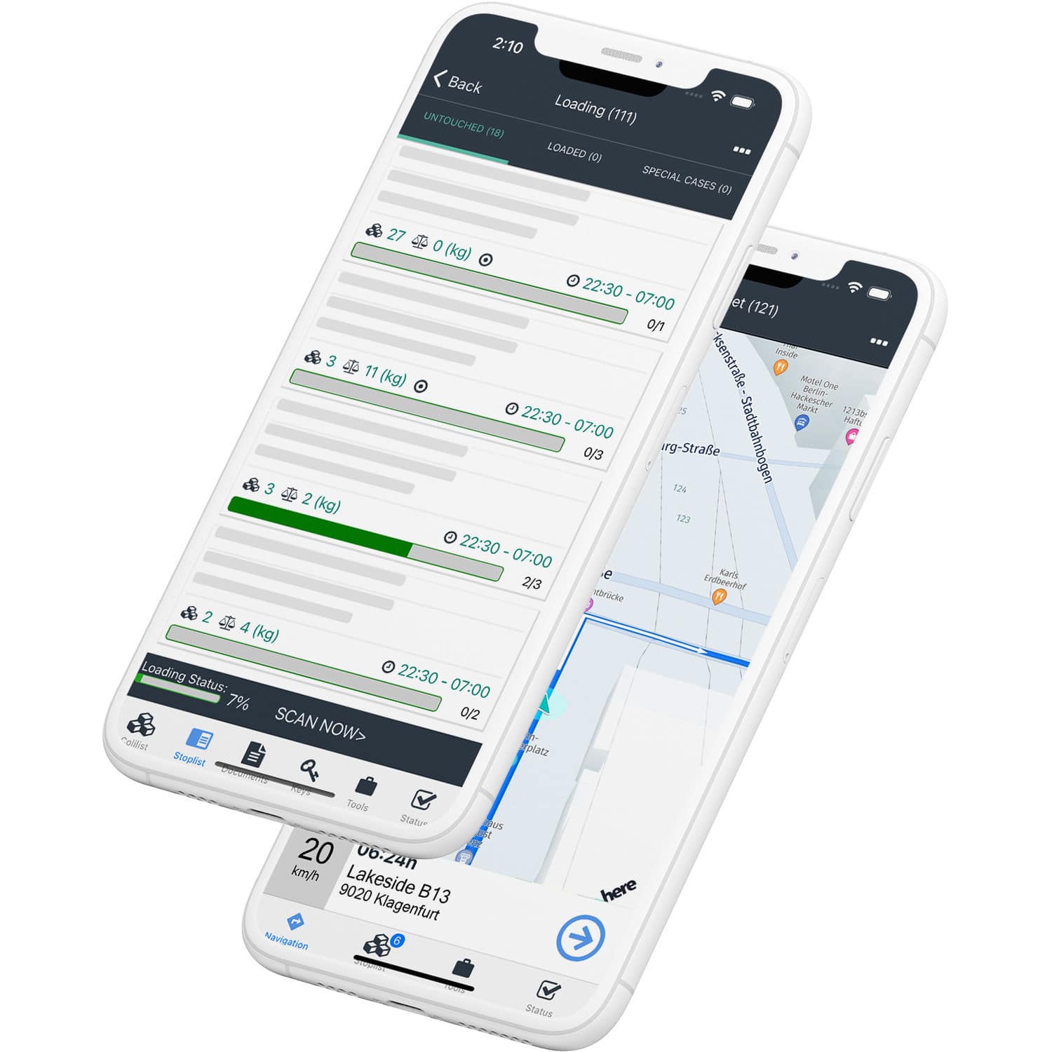 Process control mobile app - 1st Log AG - quality / optimization / scanner