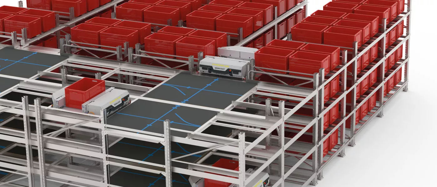 Shuttle storage system - StoreBiter® OLS X - GEBHARDT Intralogistics Group
