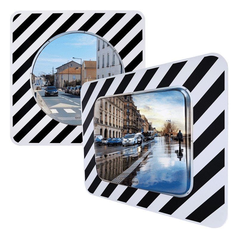 Security mirror - Vialux - round / rectangular / stainless steel