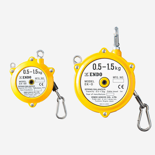 Spring balancer - EK series - ENDO KOGYO CO.LTD. - with steel cable
