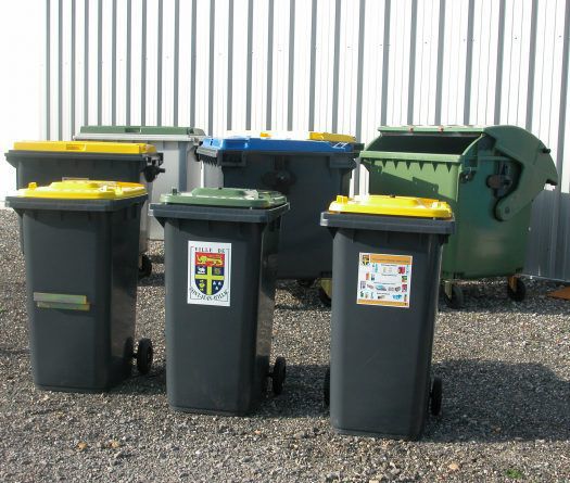 Polyethylene waste bin - QUADRIA - HDPE / in-ground / for household waste
