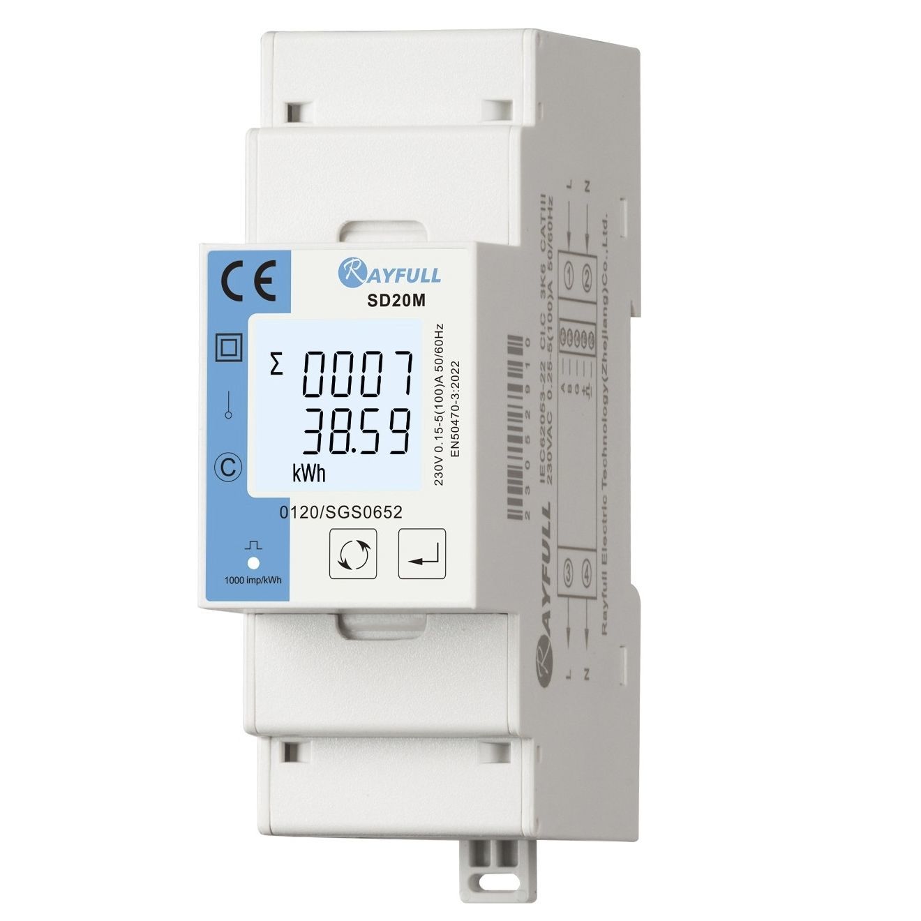 MID certified electric energy meter - SD20M - Rayfull Electric Technology(Zhejiang)Co., Ltd ...
