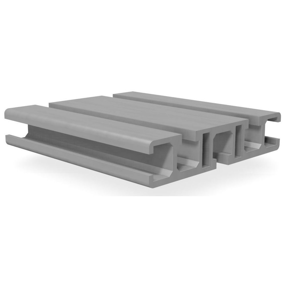 Anodized aluminum profile - B0450 - trimat srl - rectangular / grooved ...