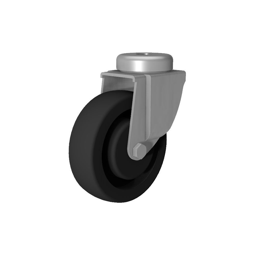 Wheel with solid tire - J2381 - trimat srl - PP / smooth / rubber