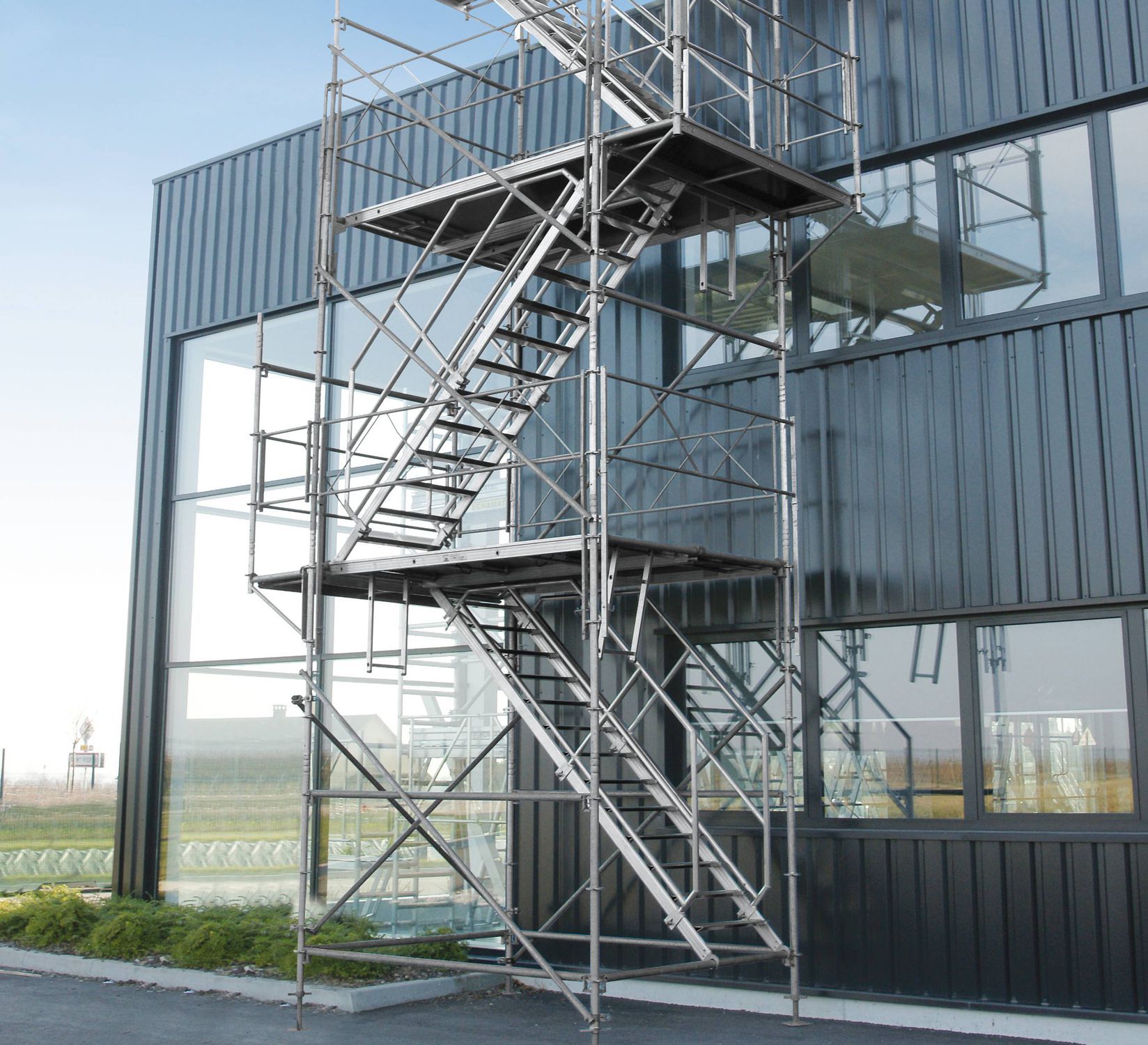 Mobile scaffolding tower - FORTAL - fixed / facade / modular
