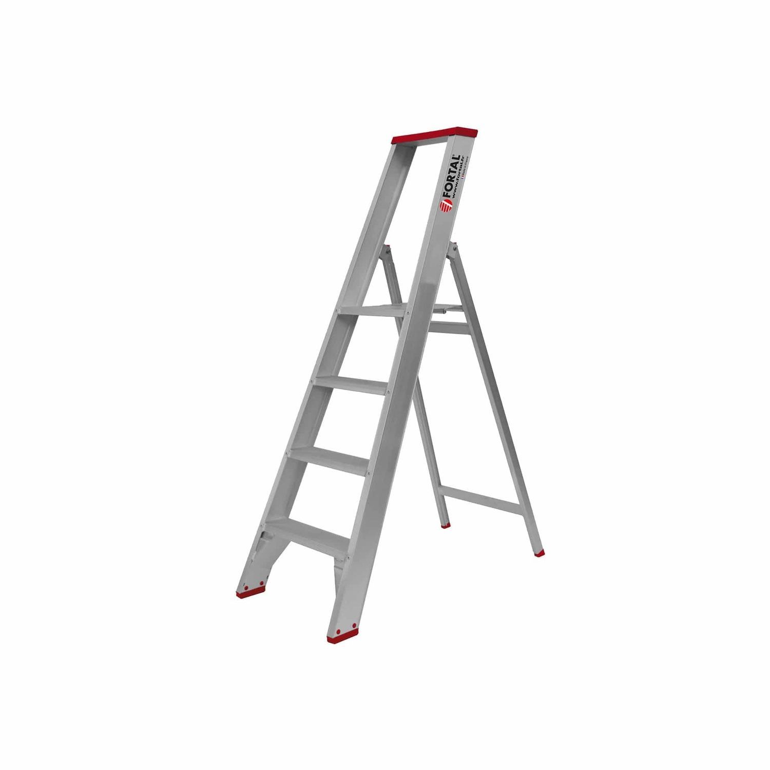 Portable step ladder - SOLIDE - FORTAL - aluminum / 3-step / 12-step