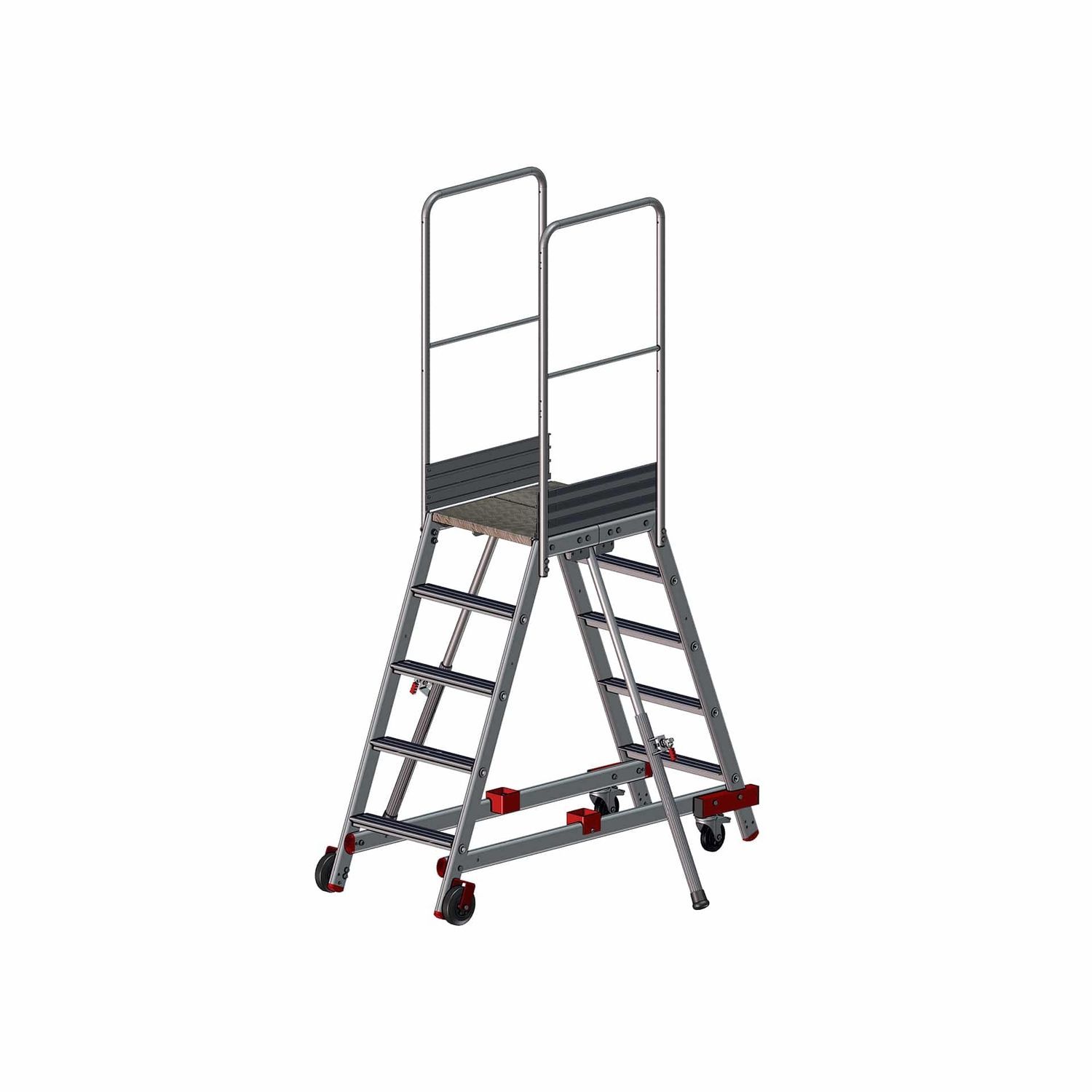 Aluminum step ladder - F0502 series - FORTAL - 10-step