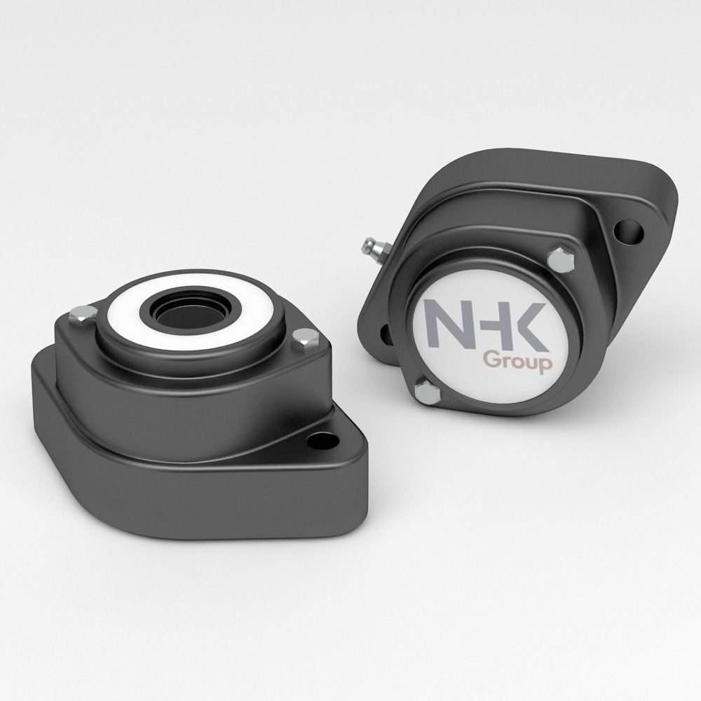 Flange bearing unit - FL204 CC - NHK Group ApS - spherical / ball ...