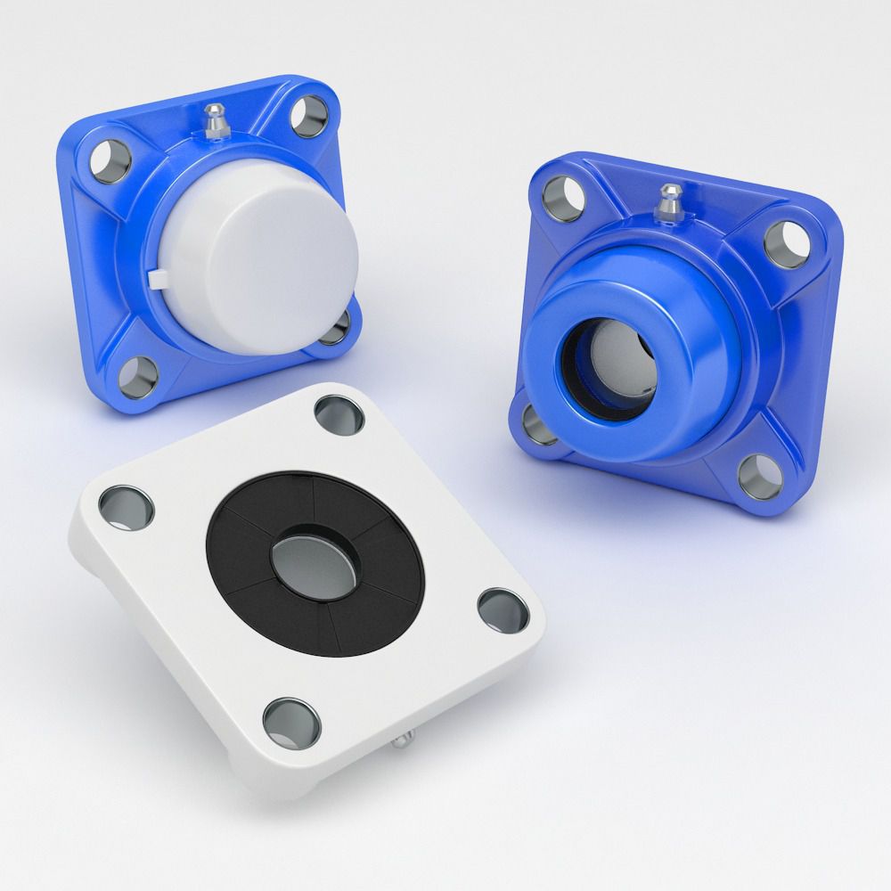 Flange bearing unit - FPL series - NHK Group ApS - ball bearing / cast ...