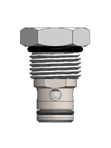 Poppet check valve - CV10-P0 - Hydrabase - cartridge / compact / standard