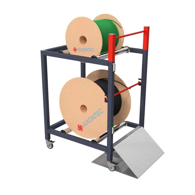 Cable drum trolley - DRUMBoy Twins - AIXONTEC - storage / with swivel ...