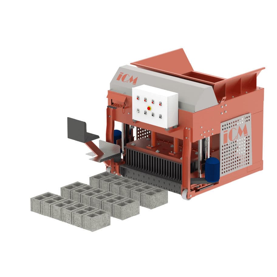 Semi-automatic block making machine - EASY 6 - ICM - mobile