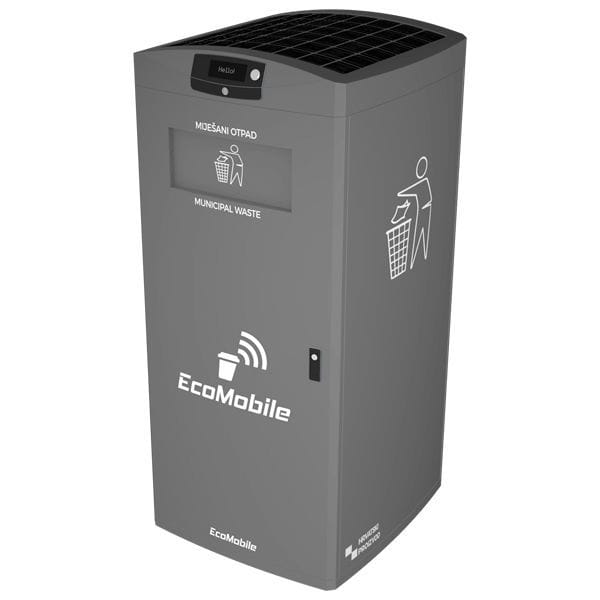 Metallic waste container - Ecomobile - smart / for household waste ...