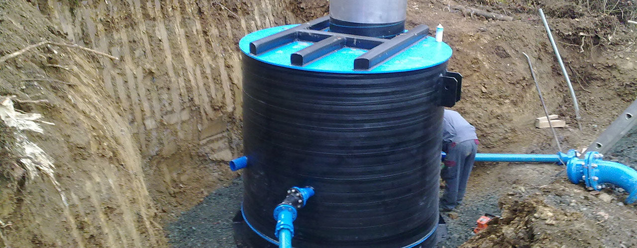 Fluid collection tank - WiRoTec Henze GmbH - water storage / polyethylene