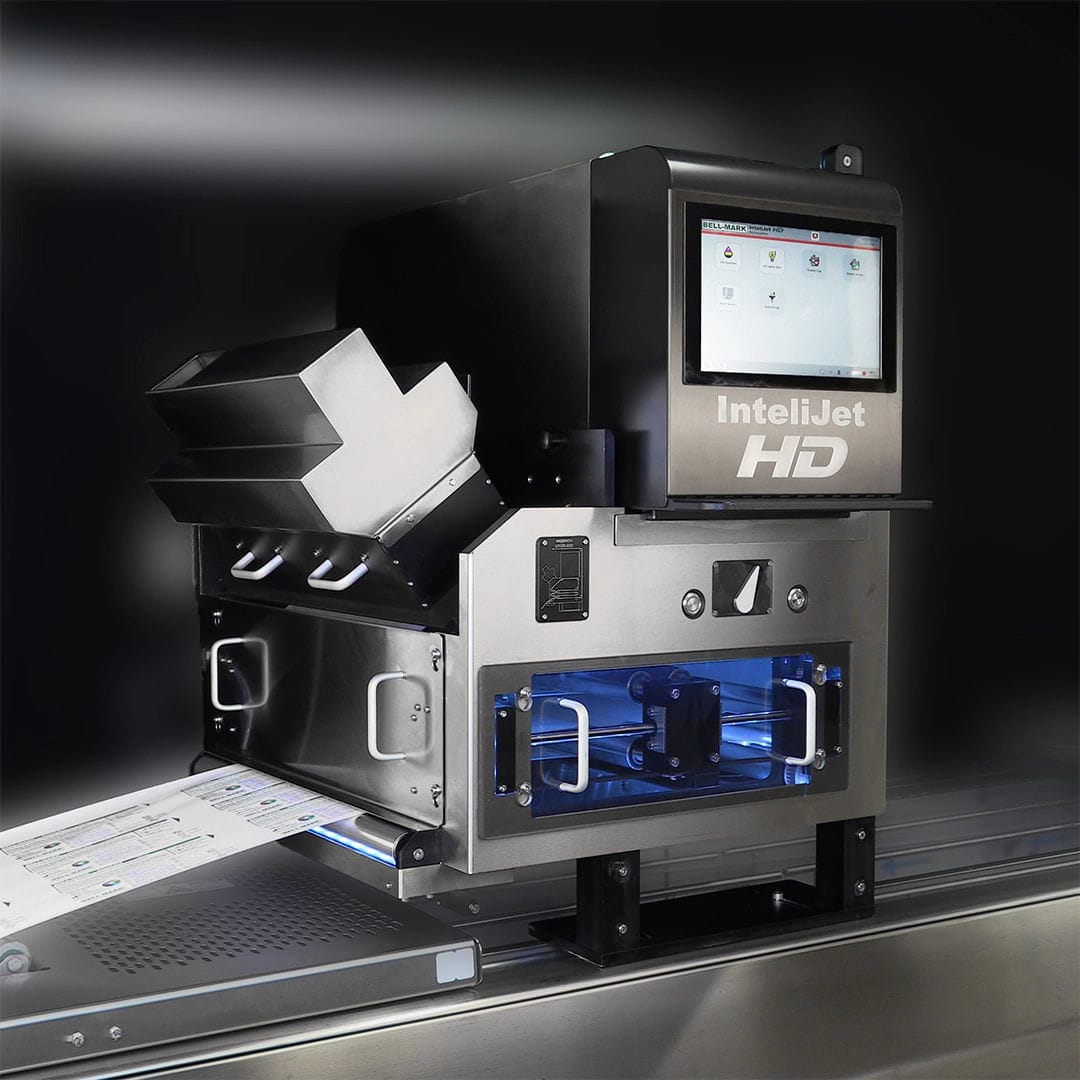 Inkjet printing unit - InteliJet HD 3S - BELL-MARK - floor-standing / 2 ...