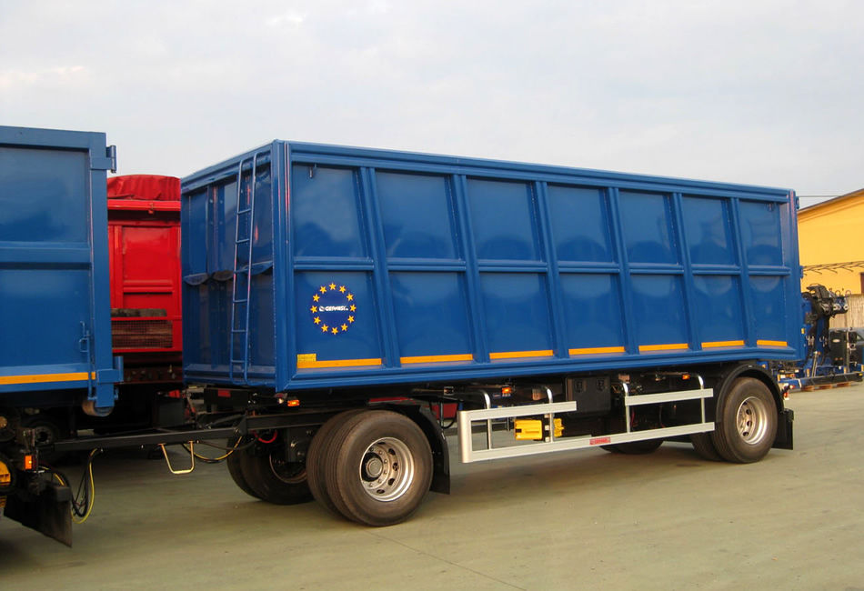 Container trailer - GERVASI ECOLOGICA SRL - dump / 2-axle / towed