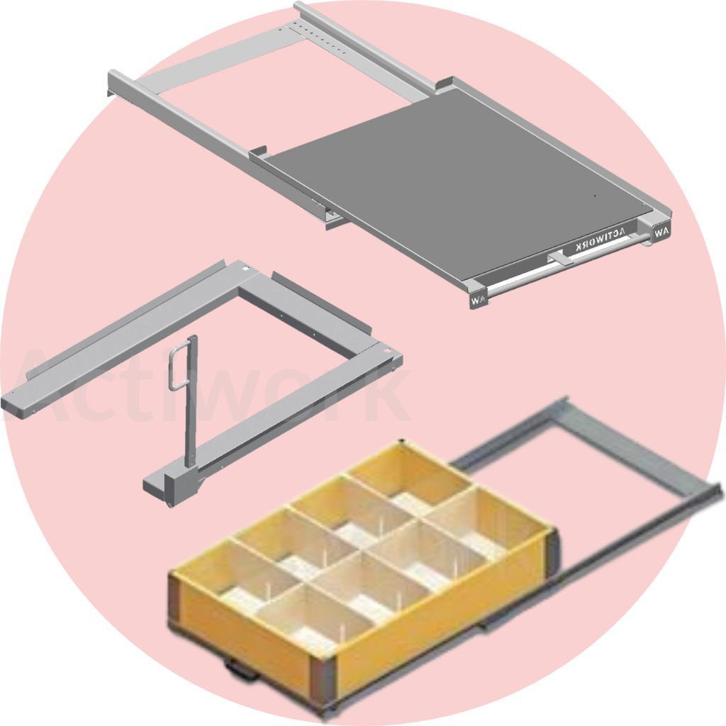 Sliding drawer - TP series - ACTIWORK - for pallet