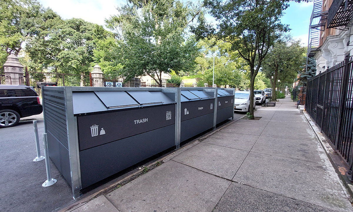 Steel dumpster - BD-B series - Metro STOR - for urban waste / recycling ...
