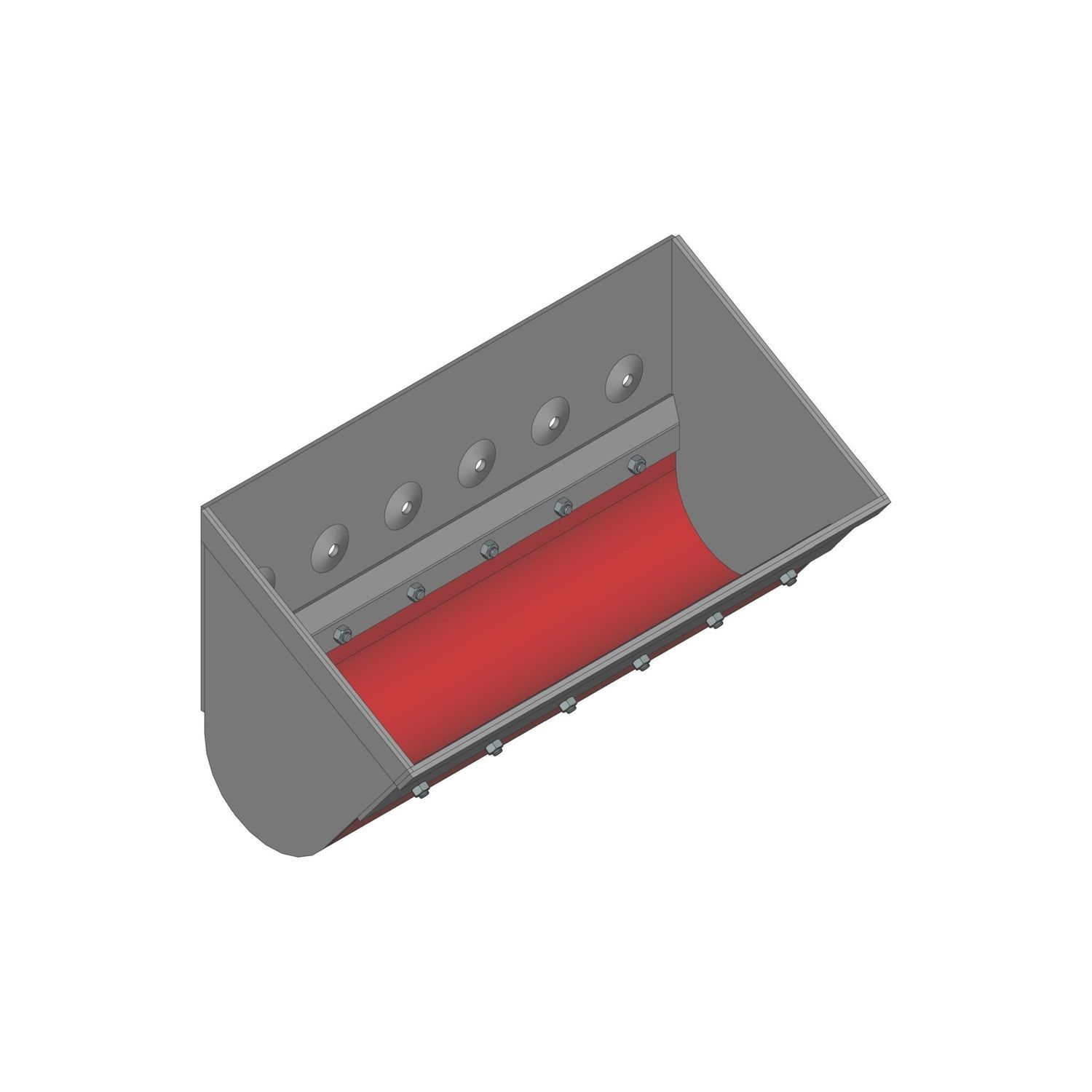 Stainless steel elevator bucket - MEXGOS Sp. z o.o. - rubber / for ...