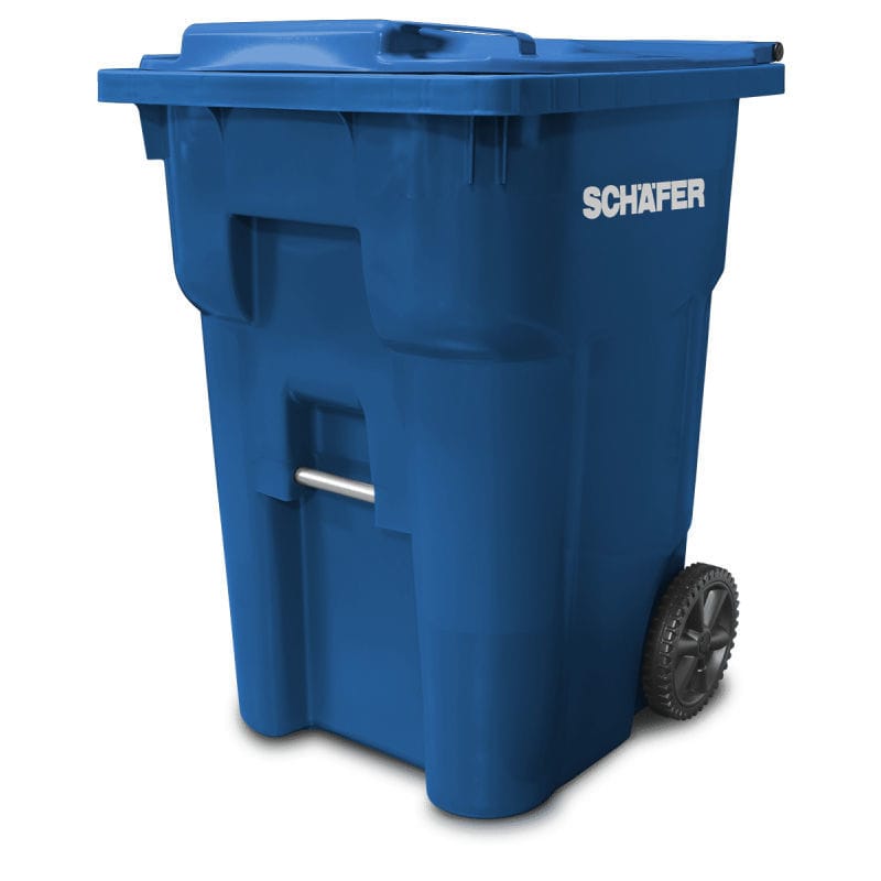 Plastic waste bin - Q - Schaefer waste - 2-wheel
