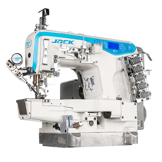 Interlock stitch sewing machine - K5E-UT - Jack - three-needle / 5 ...