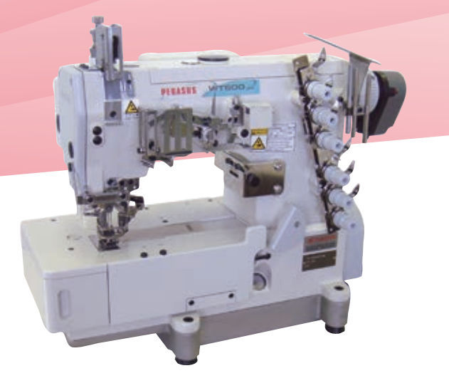 Interlock stitch sewing machine - W(T) series - Pegasus - three-needle ...