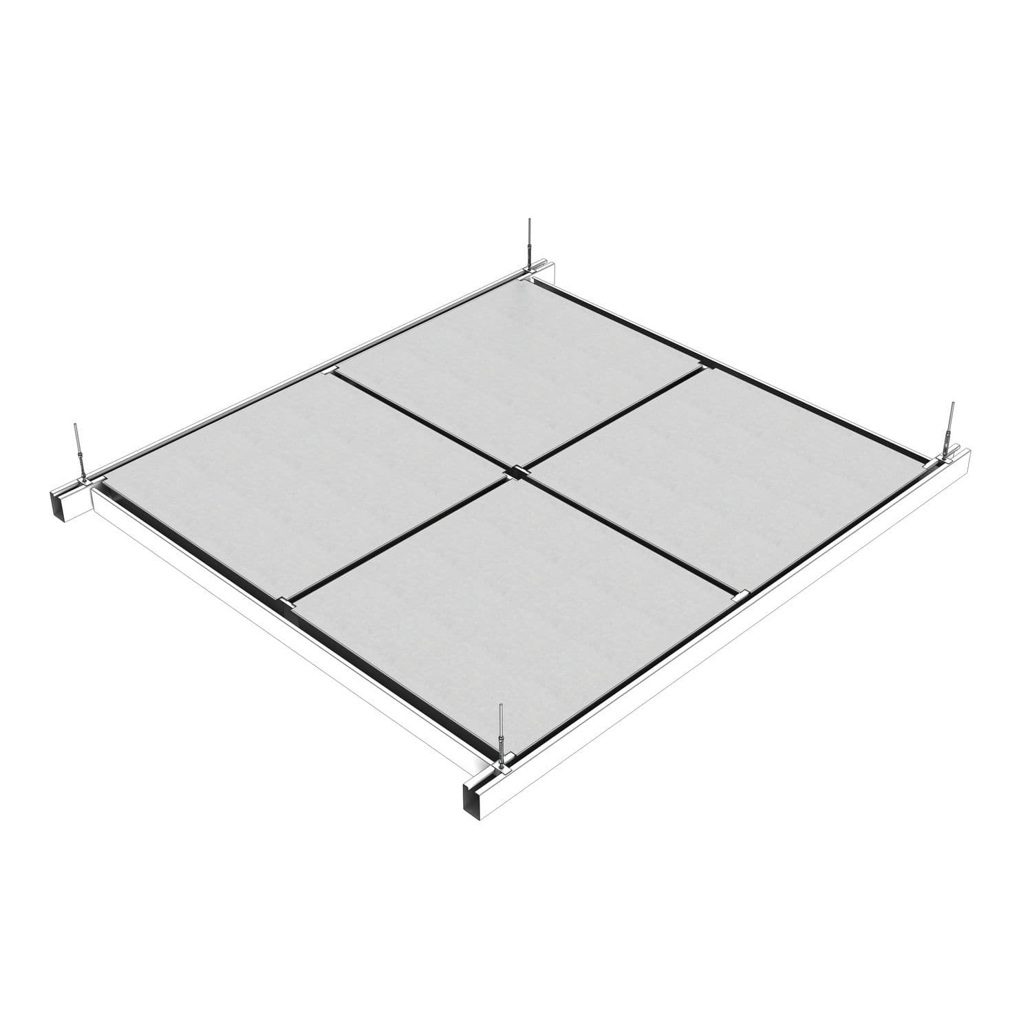 Flat sheet metal - Line 80S Type 2 - Lindner Group - steel / ceiling