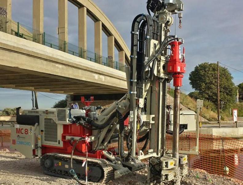 Rotary drilling rig - MC 8 - Comacchio - hydraulic / for civil engineering