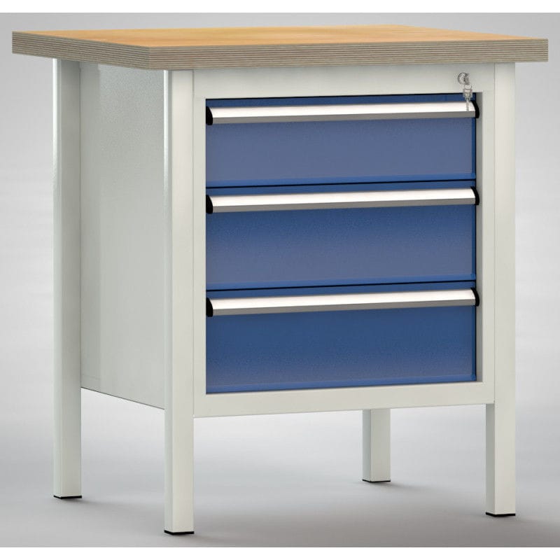 Beech workbench - WS052N-0750M40-E1632 - KLW LUTZ - for workshops / 3 ...