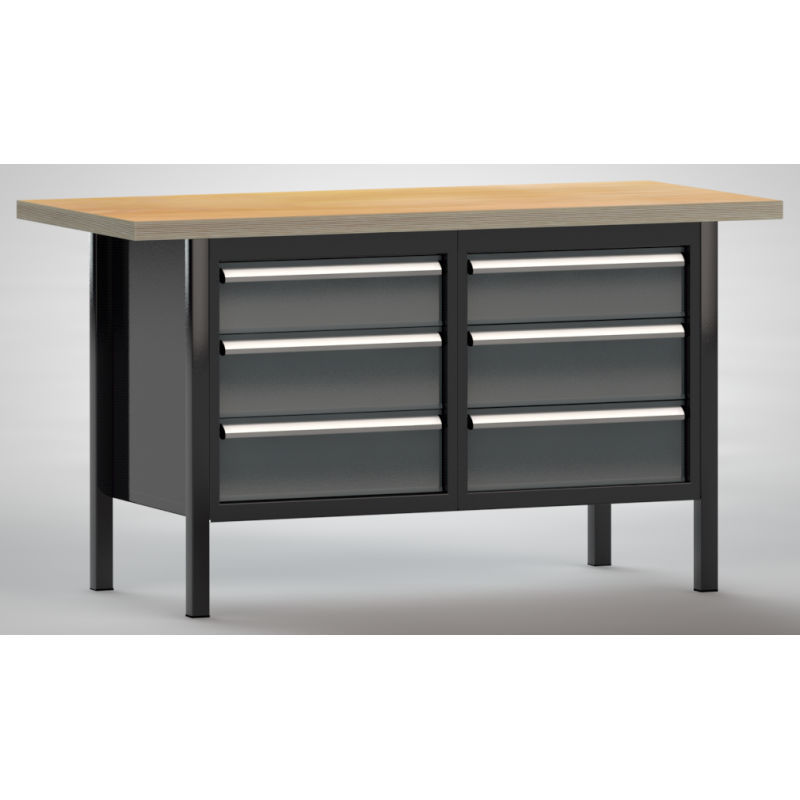 Beech workbench - WS177N-1500M40-E1661 - KLW LUTZ - for workshops / 6 ...