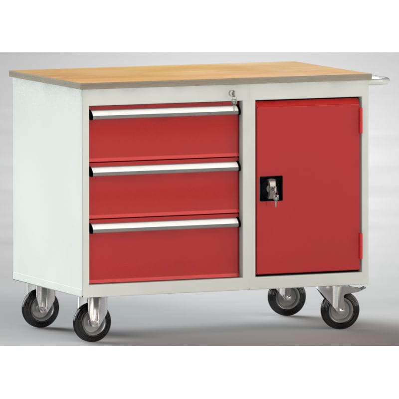 Beech workbench - WS824N-1000M20-E1001 - KLW LUTZ - for workshops / 3 ...