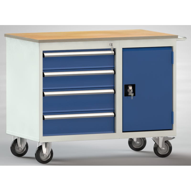 Beech workbench - WS824N-1000M20-E7055 - KLW LUTZ - for workshops / 4 ...