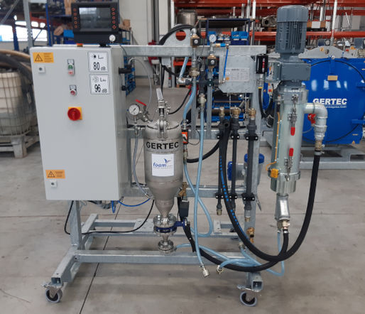 Foam concrete concrete mixer - SBL-2K - GERTEC - electric / mobile