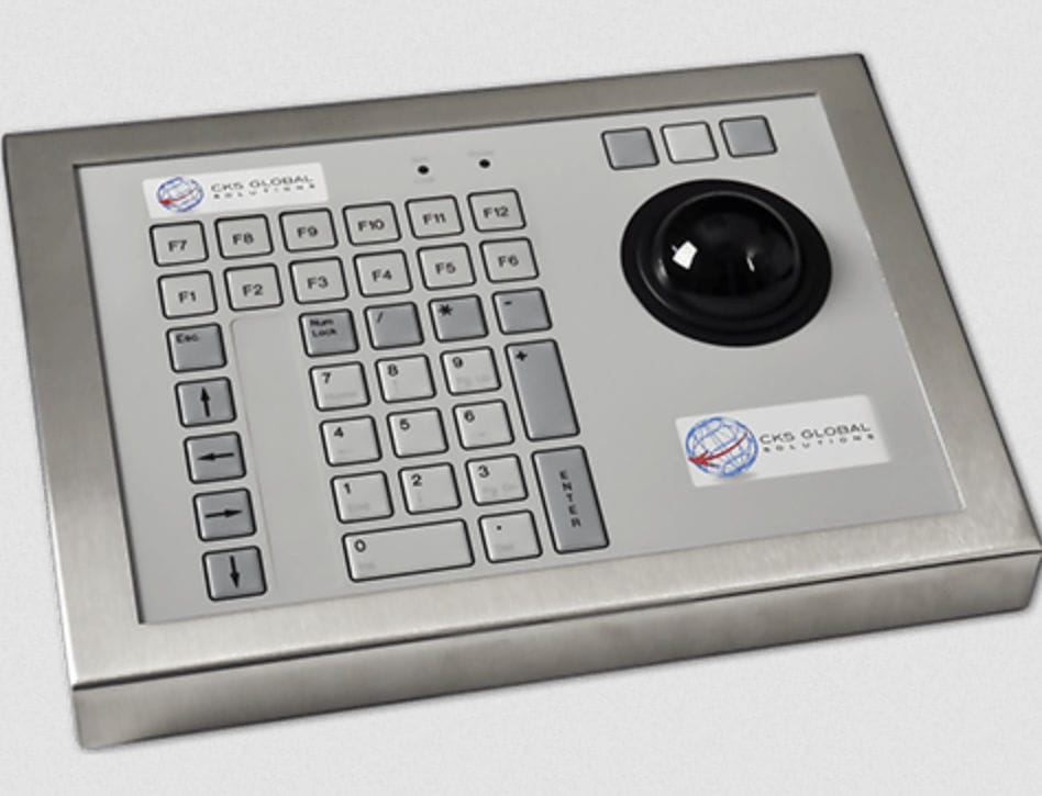 Panel-mount keyboard - CKS - with mechanical keys / 42-key / with trackball