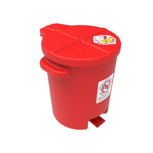 HDPE waste bin - FC-6-R - FOD - crane-lift / waste oil / pedal