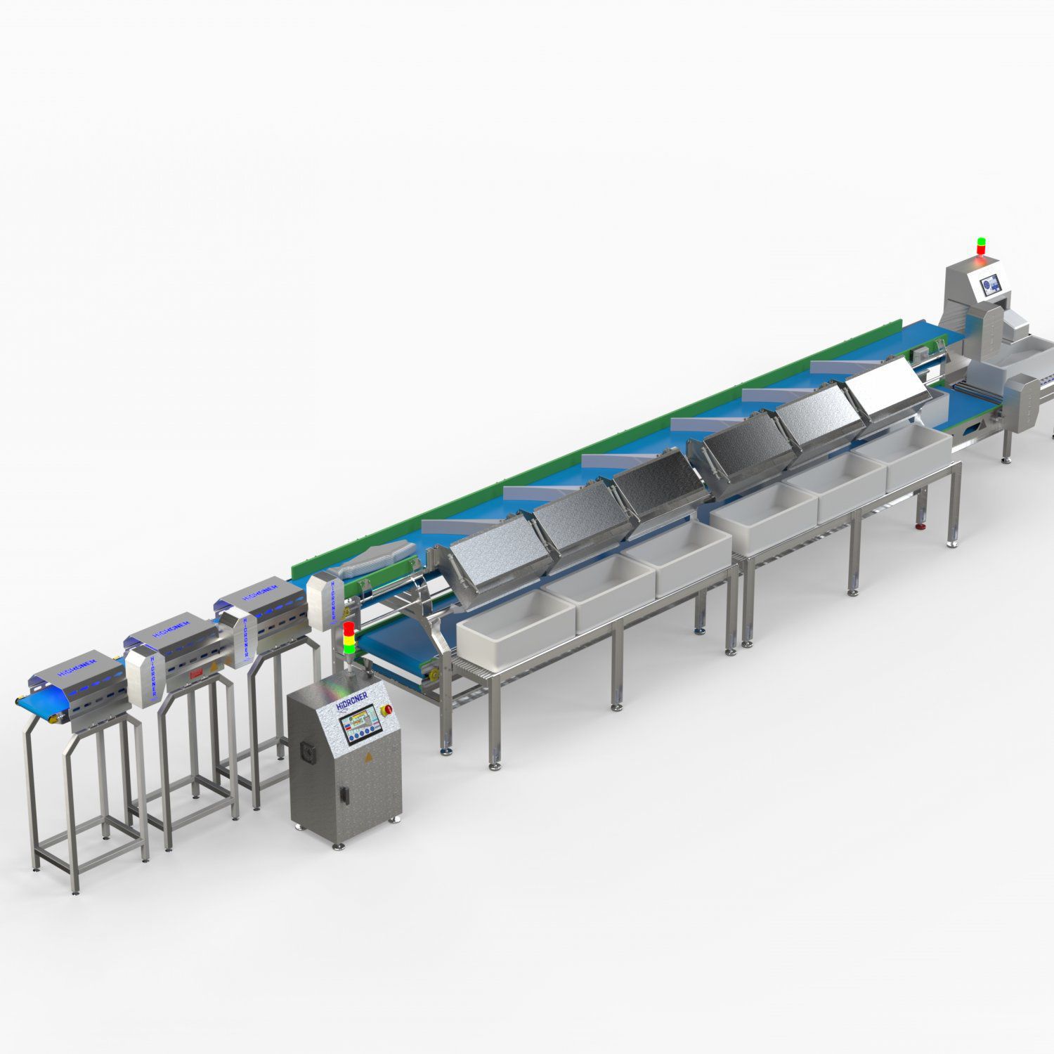 Fish grading machine - HIDRONER AQUACULTUR EQUIPMENTS - belt / with ...