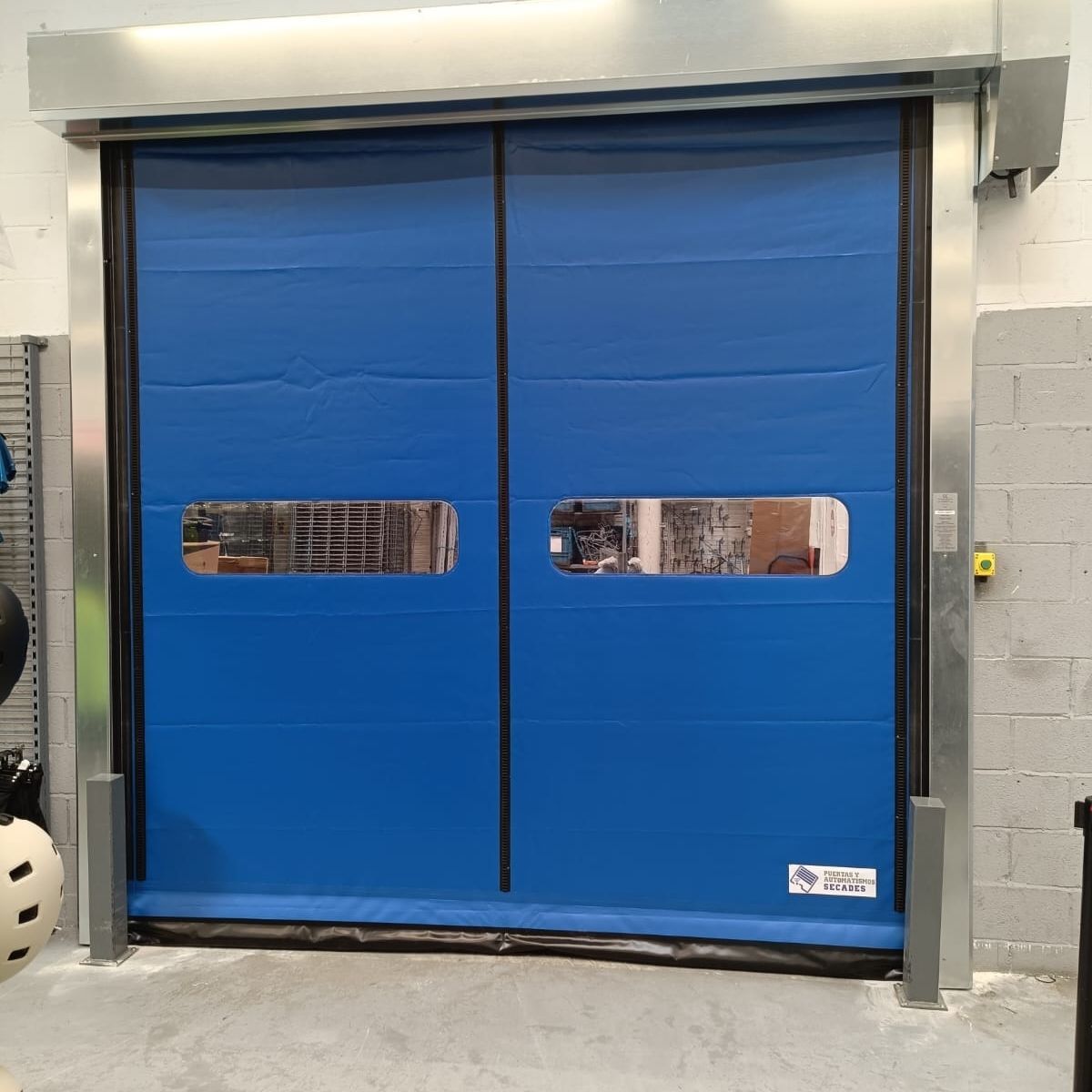 High-speed door - PUERTAS SECADES - fold-up / stainless steel / class 4