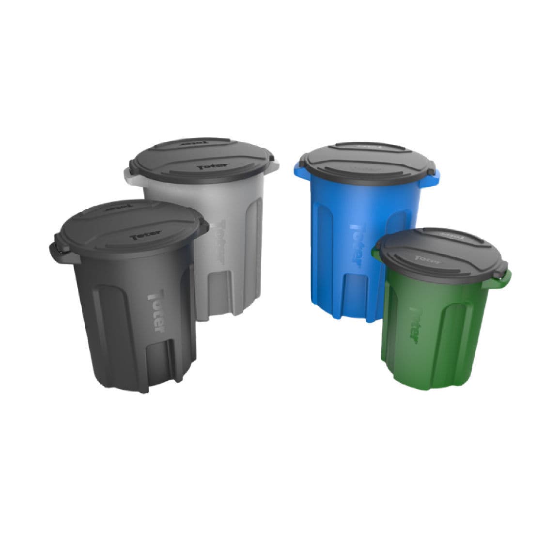 Plastic trash can - RND series - Toter - in-ground / food waste ...