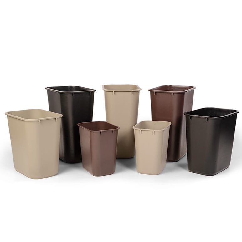 Plastic waste bin - WBF series - Toter - fire-resistant