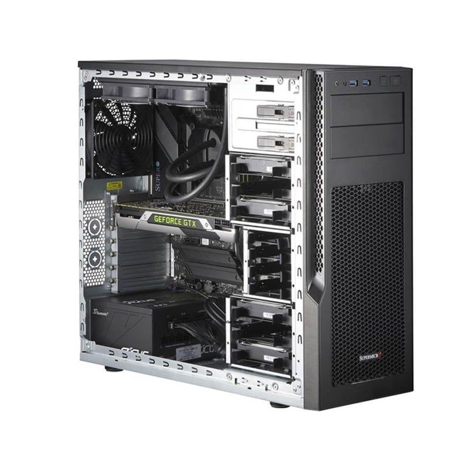 Server computer workstation - SYS-531AD-I - SUPERMICRO - GPU / tower ...