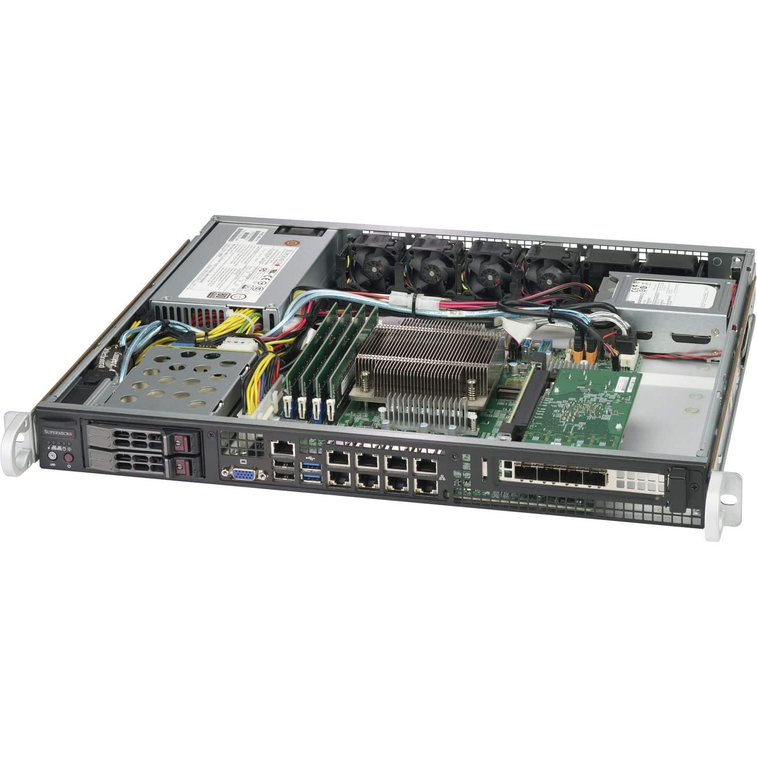 Rack-mount chassis - 513BTQC-350B - SUPERMICRO - 1U / backplane / 2 ...