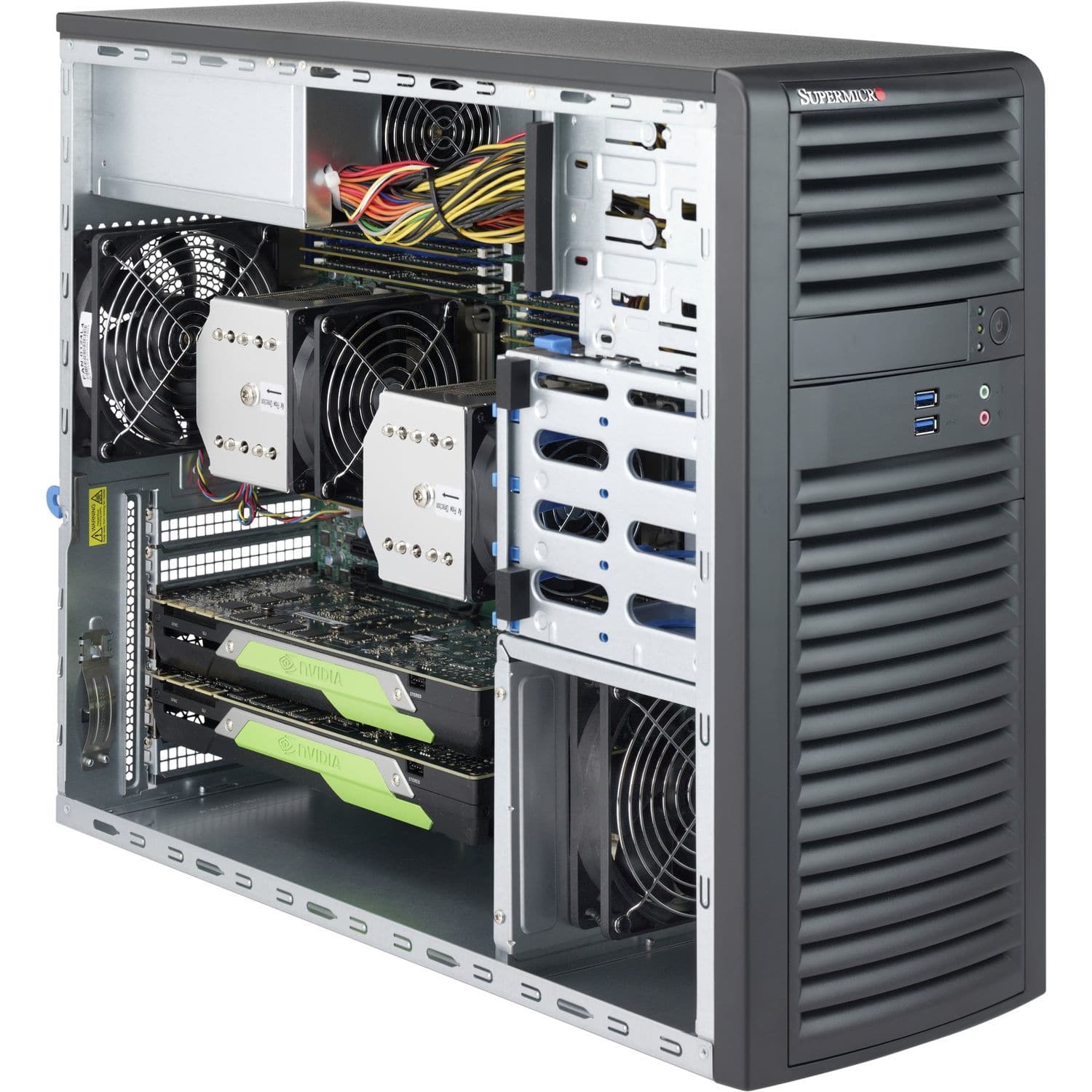 Rack-mount chassis - 732D3-1K26B - SUPERMICRO - ATX motherboard / 2 ...