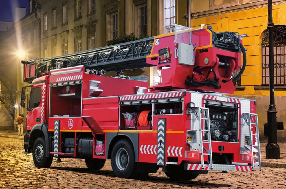 Truck-mounted fire-fighting platform - RN Auto Industry - telescopic