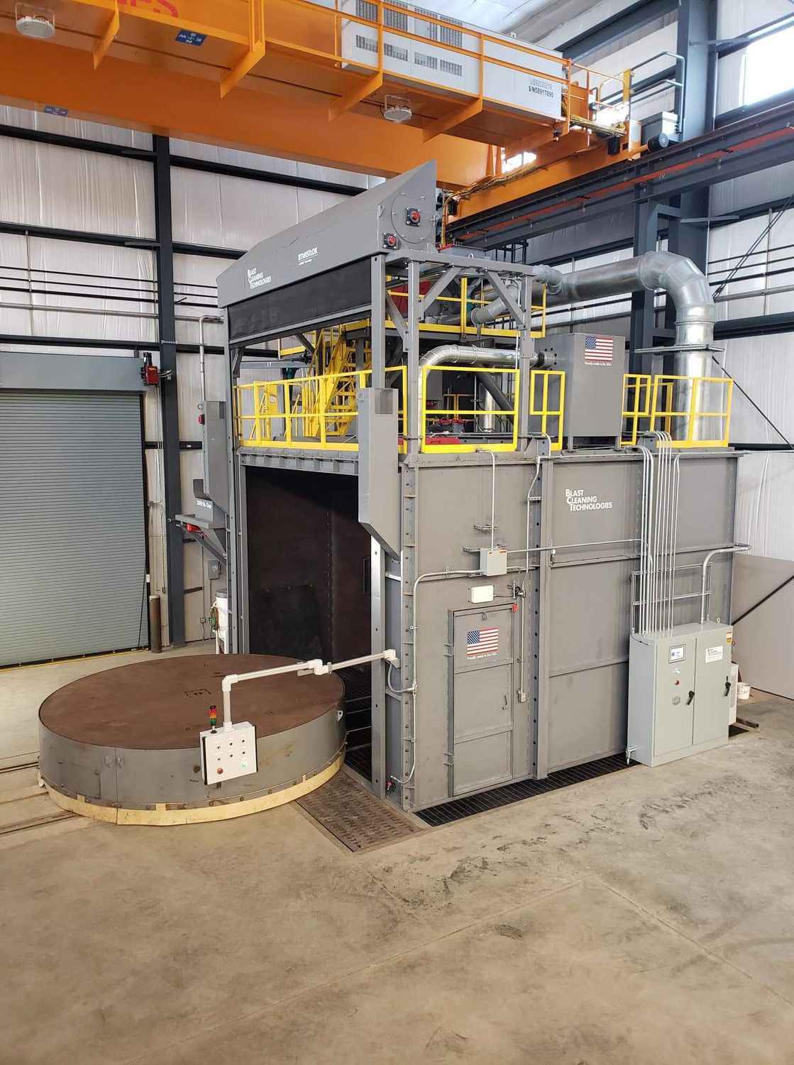 Rotating table shot blasting machine - Blast Cleaning Technologies ...