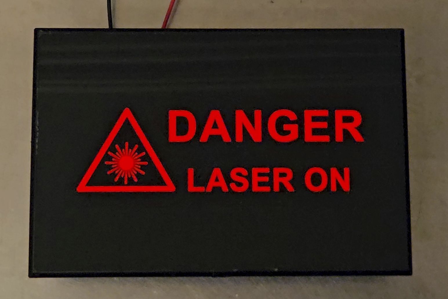 Illuminated safety sign - Laser Welder - laser