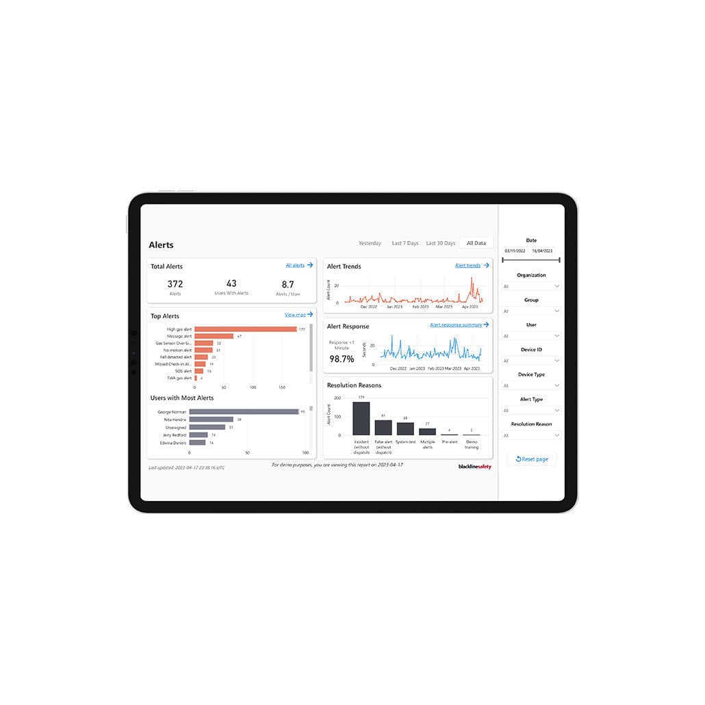 Automated software - Blackline Safety Europe SAS - management ...